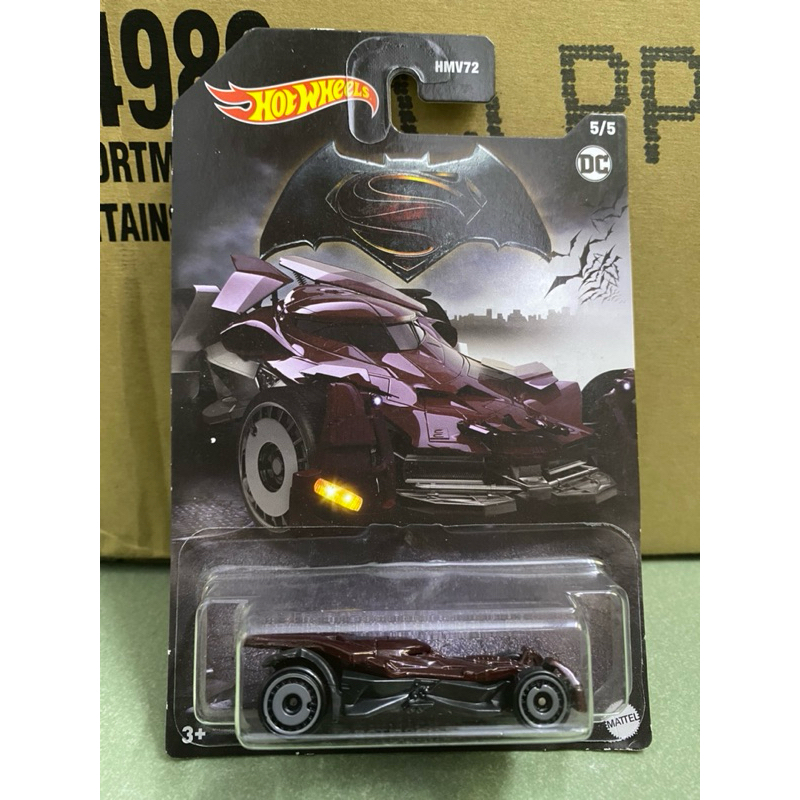 Xe mô hình Hot Wheels chính hãng BvS BATMOBILE màu Metallic Burgundy ...