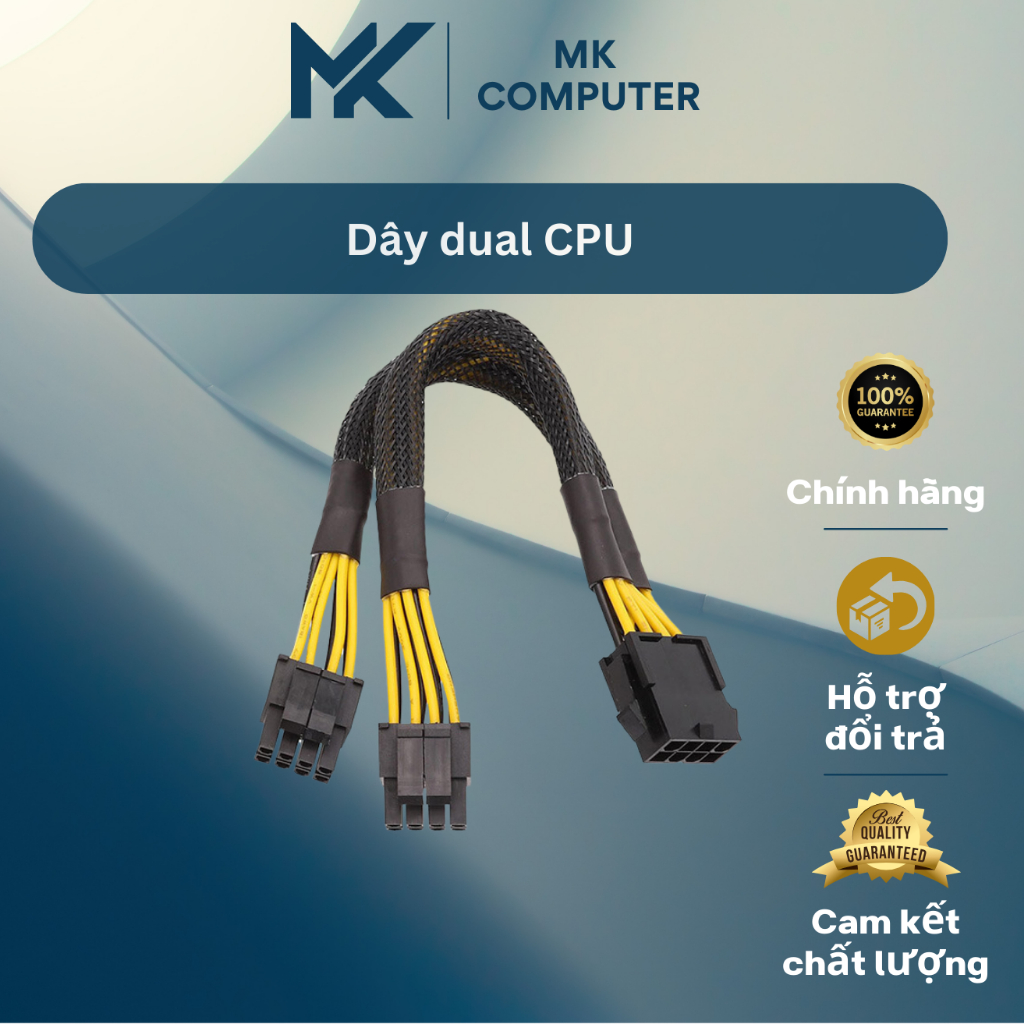 Sale Dây dual CPU 8 Pin to 2x 8Pin CPU,dây di chuyển 8Pin CPU sang 2 đầu 8 Pin CPU | Shopee Việt Nam