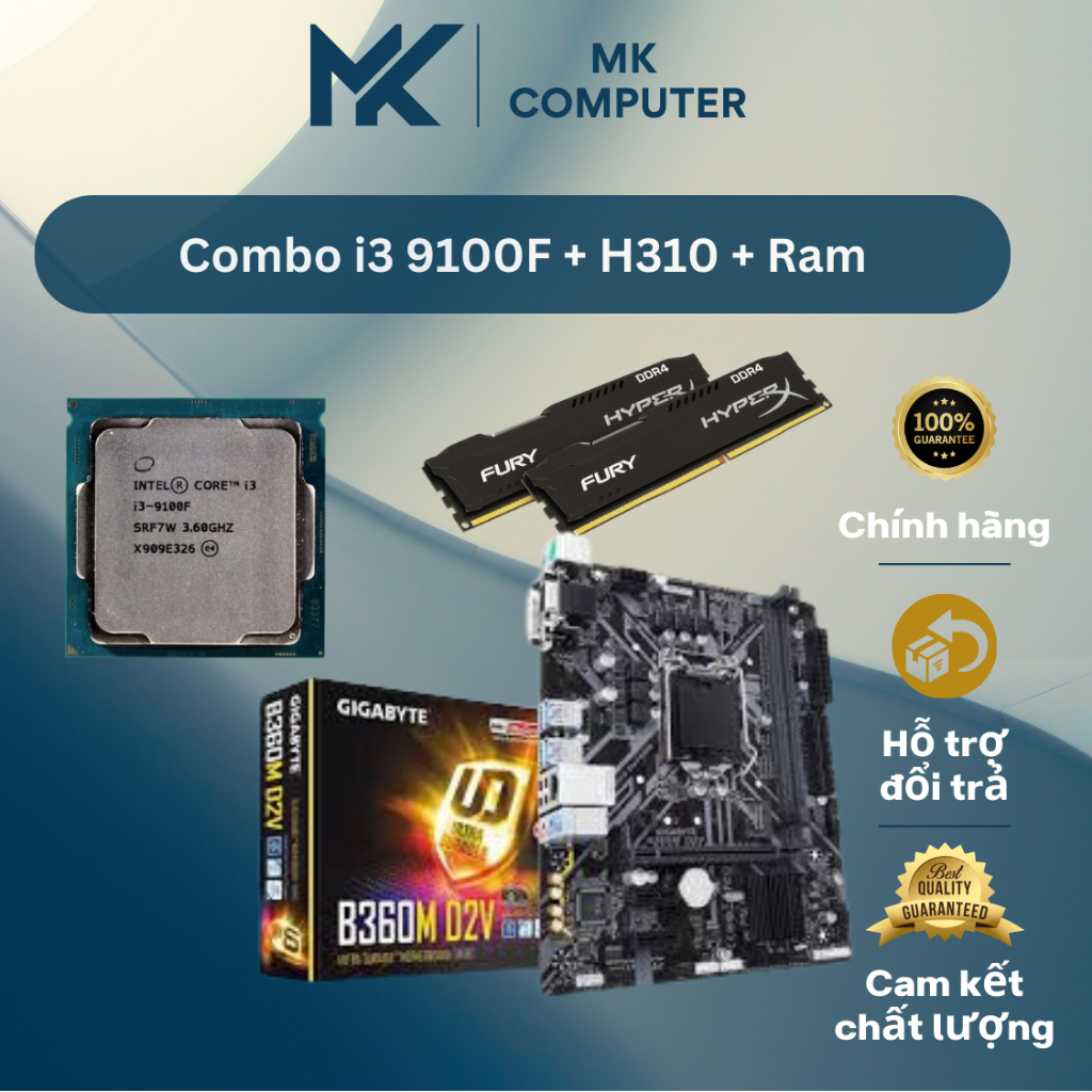 Sale Combo công sở đời 8-9 cpu i3 8100, cpu i5 8400, cpu i5 8500 + Main H310, B360, B365 + Ram ...