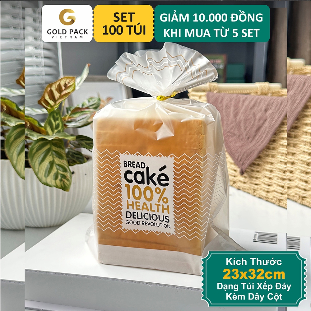 100 Túi Đựng Bánh Mì Sandwich Mờ Khuôn Bánh 10x15cm [Gold Pack Việt Nam ...