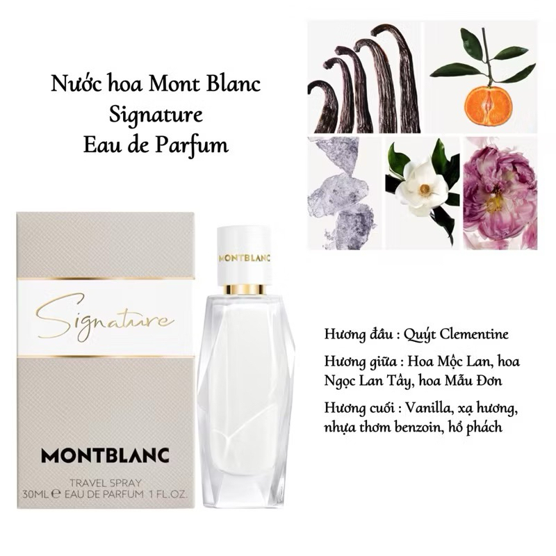 Nước hoa Mont Blanc Signature EDP 30ML | Shopee Việt Nam
