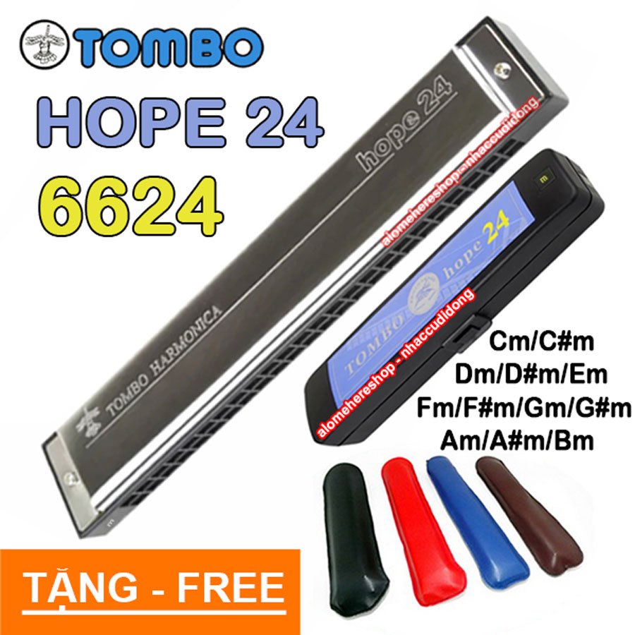 Kèn Harmonica Tremolo 24 lỗ Tombo Hope 24 6624 Tone Thứ | Shopee Việt Nam