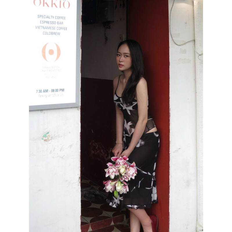 Bộ áo hai dây + chân váy dáng lửng - bộ Nhật Tảo Daniv Dear | Shopee Việt Nam