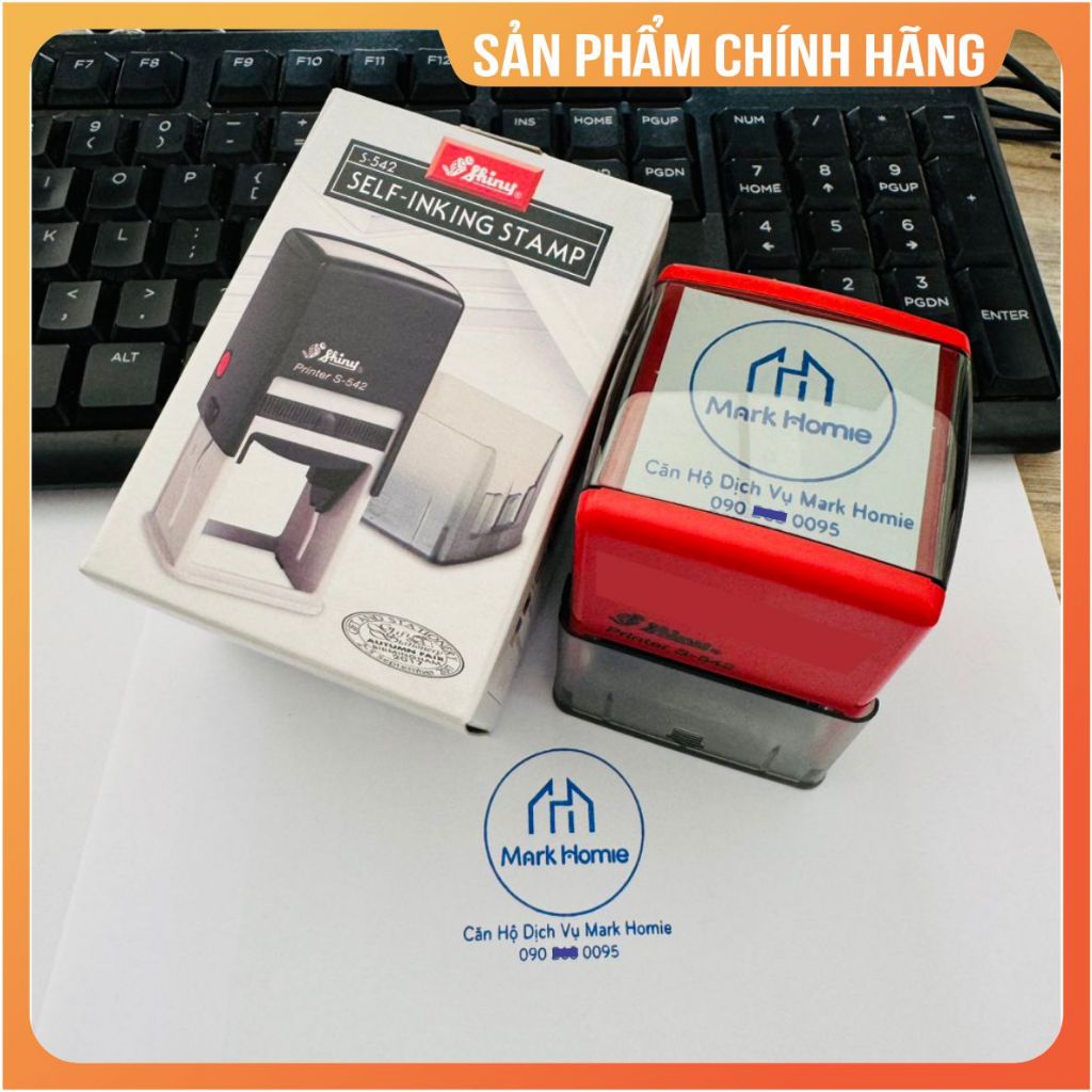 Khắc dấu tròn Shiny S542, Khắc dấu công ty, khắc logo, hàng chính hãng ...