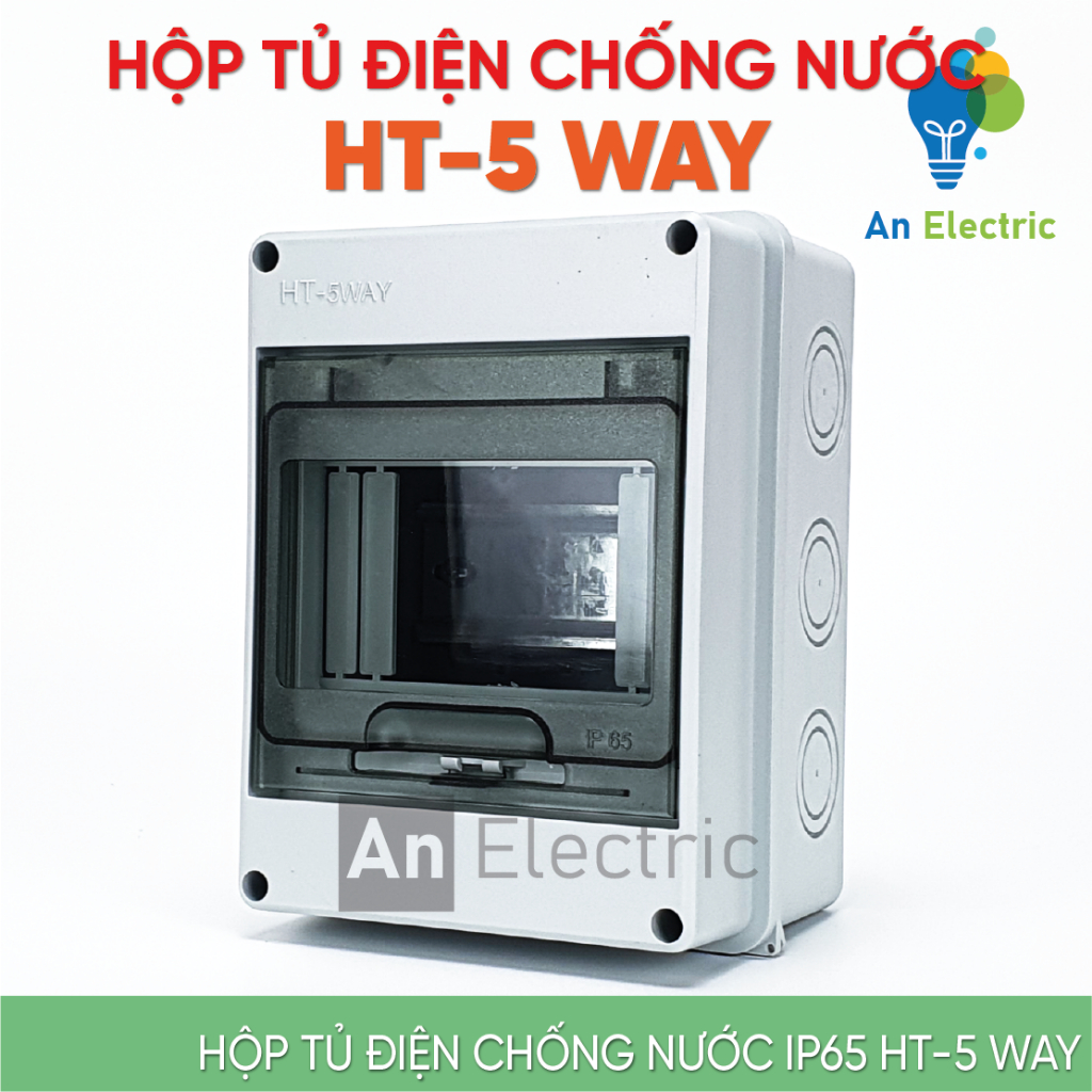 Hộp tủ điện chống nước IP65 HT-5 WAY nhựa cao cấp ABS chống chịu va đập và thời tiết khắc nghiệt ...
