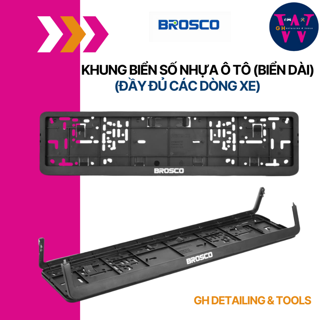 KHUNG BIỂN SỐ NHỰA PP CAO CẤP BROSCO DÀNH CHO XE Ô TÔ (LOẠI KHUNG BIỂN ...
