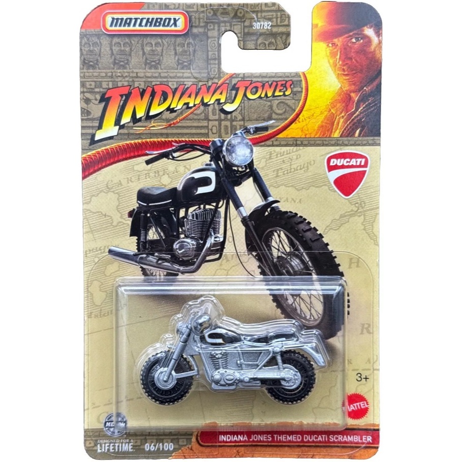 Xe mô tô motor mô hình Matchbox Indiana Jones Themed Ducati Scrambler ...