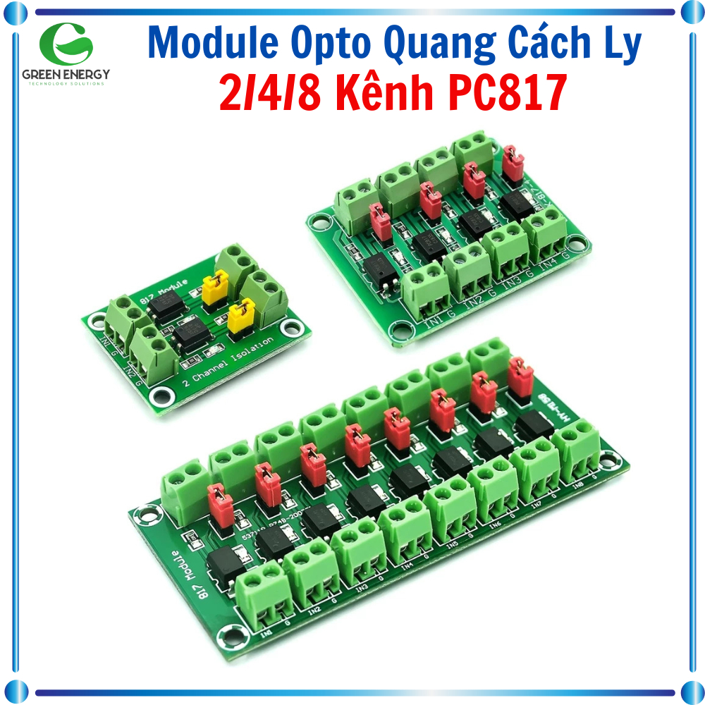 Module Opto Quang Cách Ly 2/4/8 Kênh PC817 2/4/8-Channel Optocoupler Isolation Board | Shopee ...