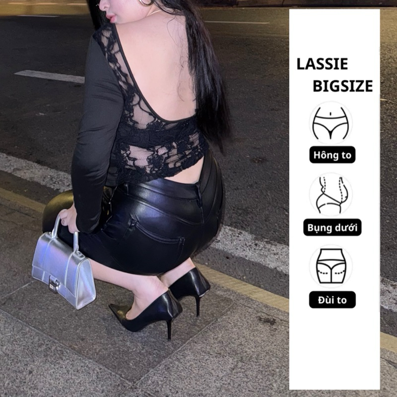 [LASSIE BIGSIZE] Áo thun khoét lưng chữ U gợi cảm tay dài bigsize (60-80kg) - BACKLESS REN ...