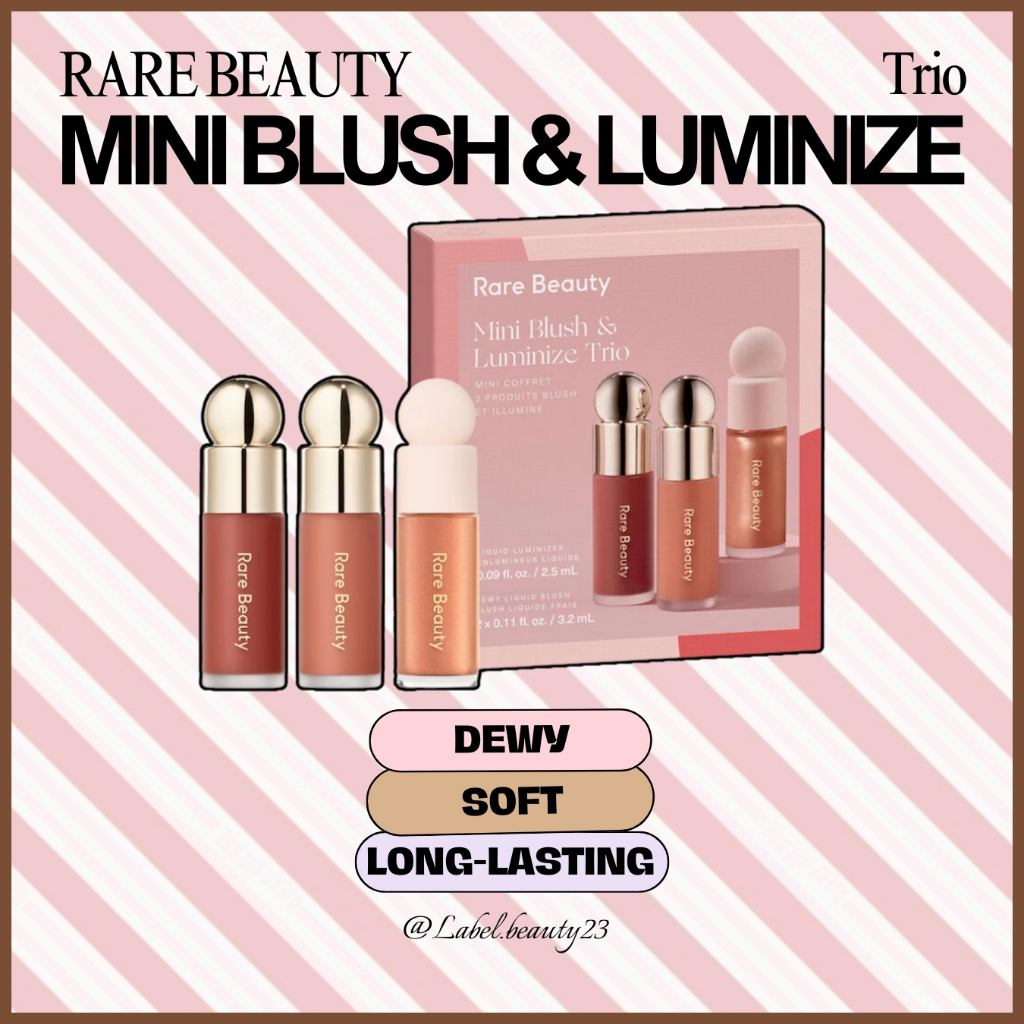 Sẵn Set má hồng + highlight Rare Beauty Mini Blush and Luminize Trio - 𝐋𝐚𝐛𝐞𝐥.𝐛𝐞𝐚𝐮𝐭𝐲 | Shopee ...