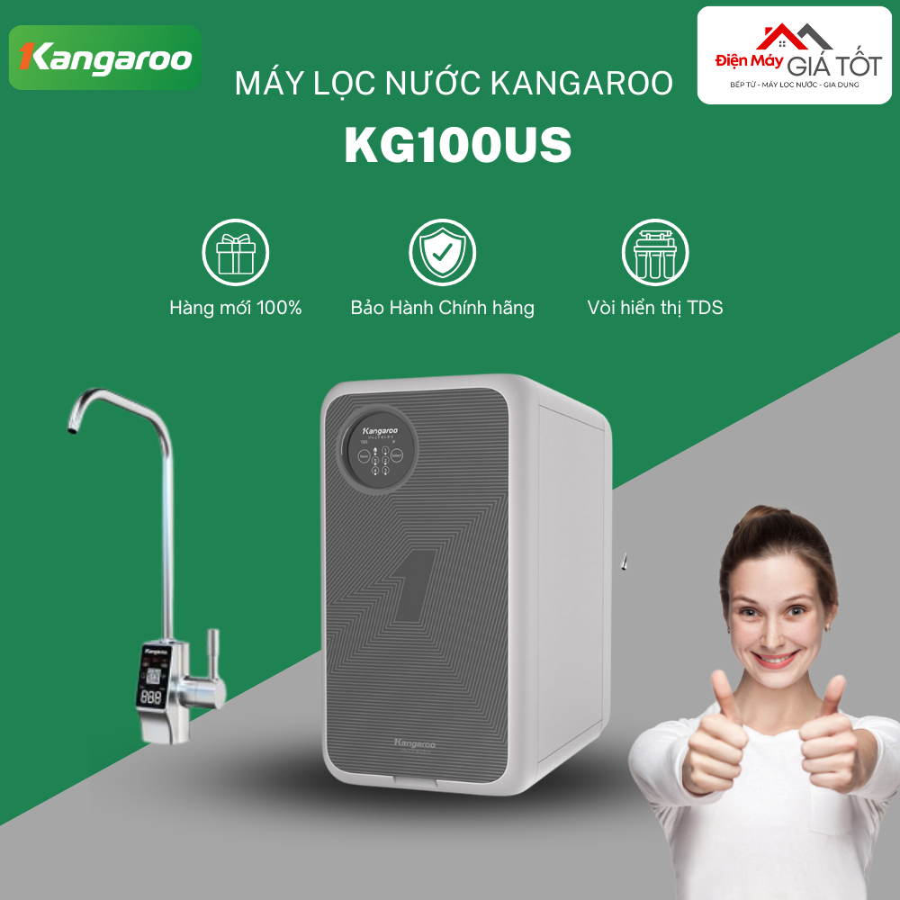 Máy Lọc Nước Kangaroo Hydrogen KG100US - Hiển thị chỉ số nước tại vòi | Shopee Việt Nam