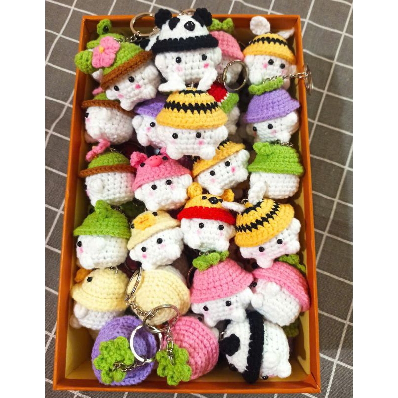 Móc khoá nấm len handmade | Shopee Việt Nam