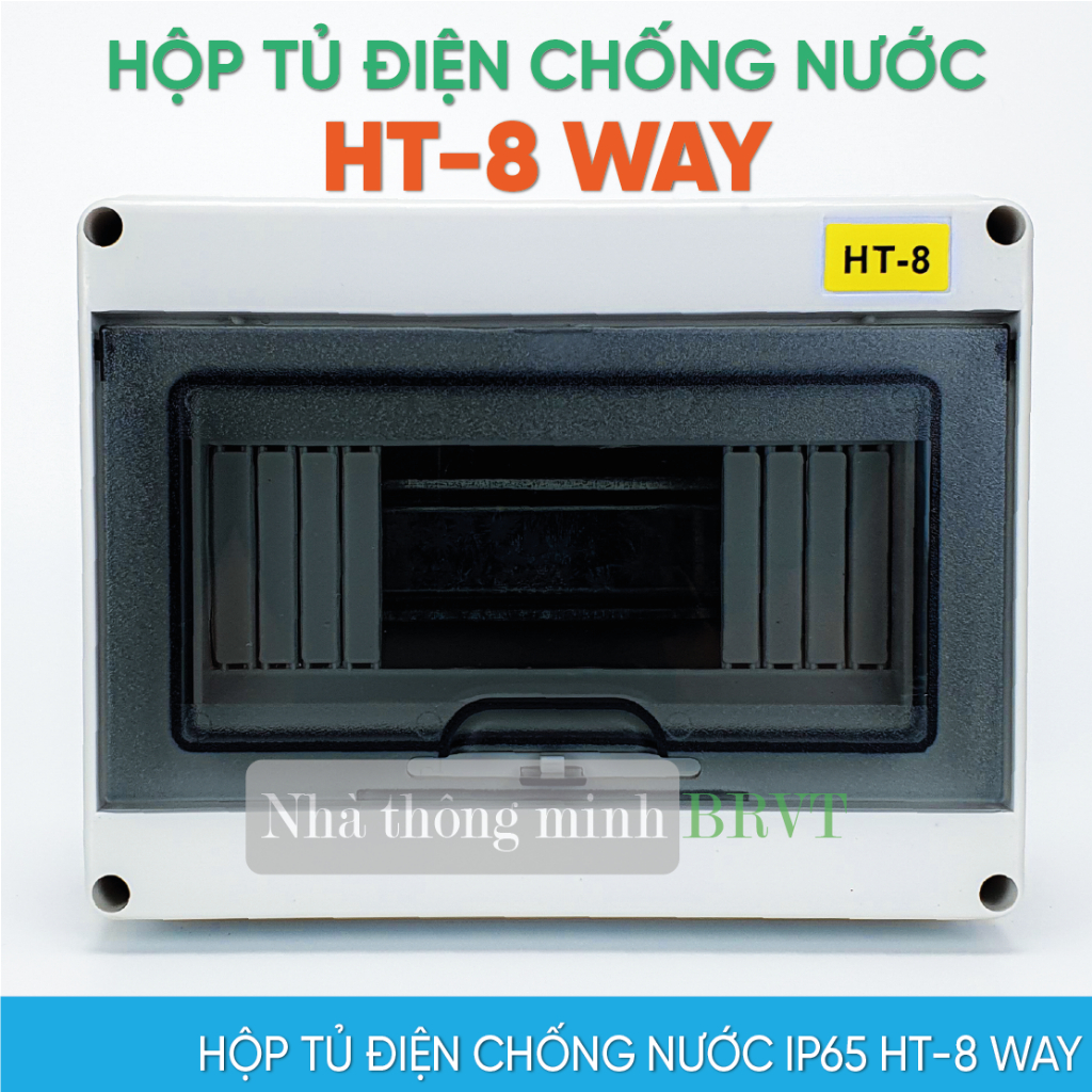 Hộp điện chống nước IP65 HT-8 WAY nhựa cao cấp ABS chống chịu va đập và ...