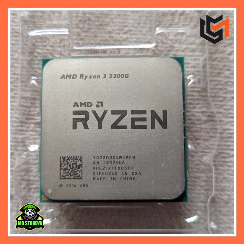 CPU AMD RYZEN 3 2200G (3.5GHz Up to 3.7GHz, AM4, 4 Cores 4 Threads ...