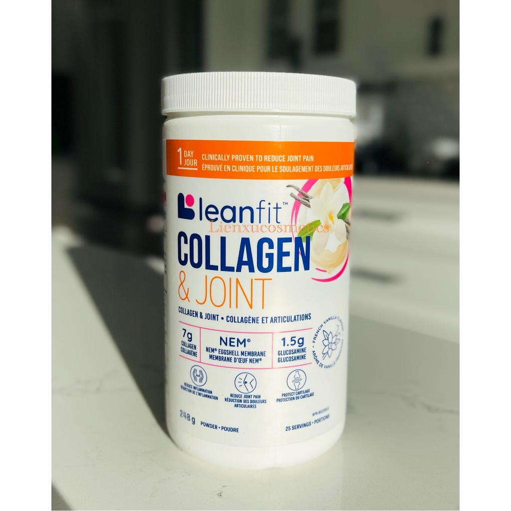 Collagen giảm đau khớp Leanfit collagen & joint, vị vanilla, hộp 248G ...