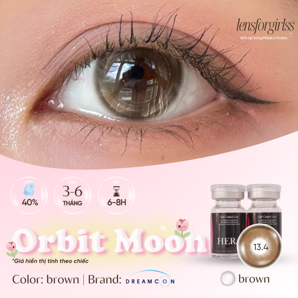 Lens đối xứng | Kính áp tròng sz GIÃN TRÒNG hack mắt ORBIT MOON BROWN ...