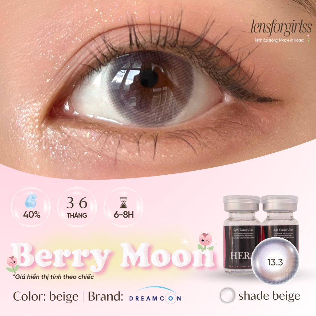 Lens cận | Kính áp tròng GIÃN TRÒNG hiệu ứng ánh trăng BERRY MOON SHADE ...
