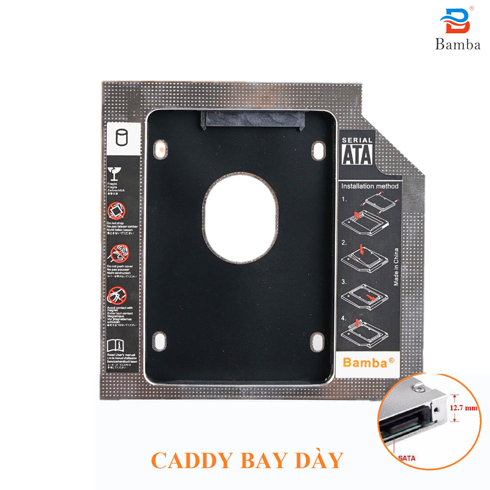 Caddy Bay Dày (12.7mm) Bamba thay thế Dvd để gắn thêm Hdd,Ssd | Shopee ...
