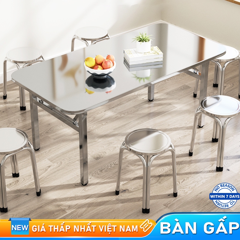 Bali Bàn Inox Xếp Gọn Tiện Lợi Cho Quán Ăn Quán Nhậu Bàn Ăn | Shopee ...