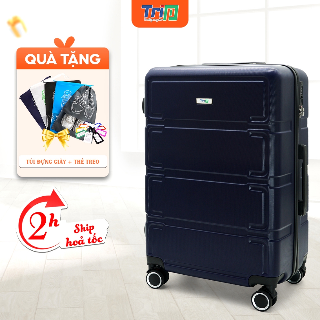 [ TẶNG TÚI ĐỰNG GIÀY + THẺ TAG ] Vali nhựa cao cấ[ TRIP P806 size ...