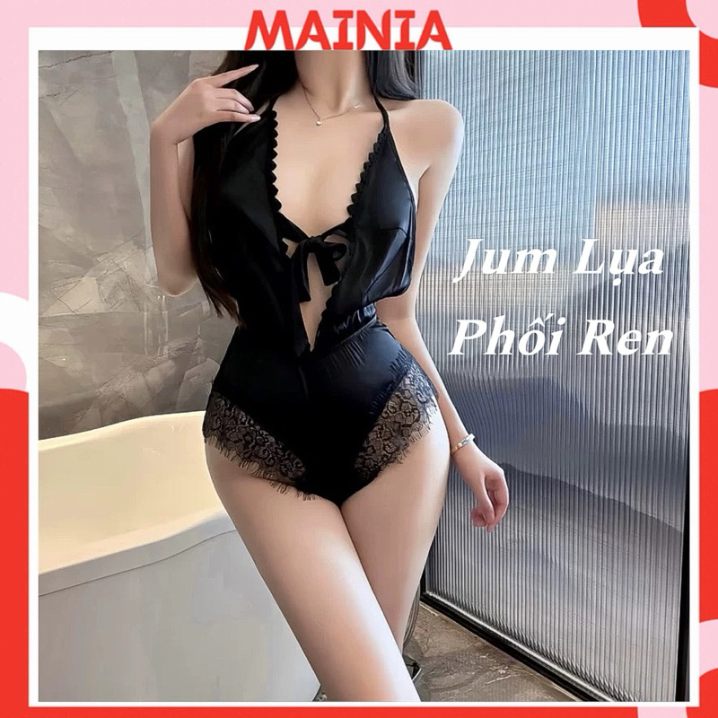 Jum Lụa Phối Ren Cột Dây Ngực 9281 MAINIA STORE | Shopee Việt Nam