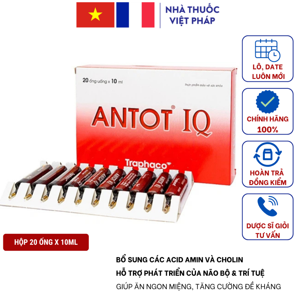 Antot IQ Traphaco hỗ trợ sự phát triển não bộ, giúp trẻ ăn ngon miệng ...