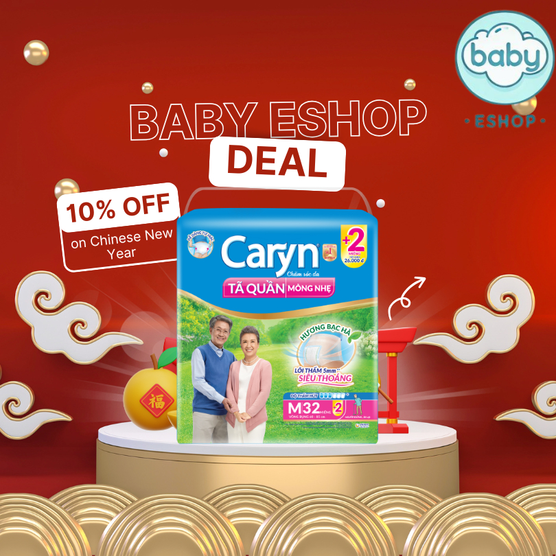 Tã quần Caryn mỏng nhẹ cho người lớn size M16/M32 | Shopee Việt Nam