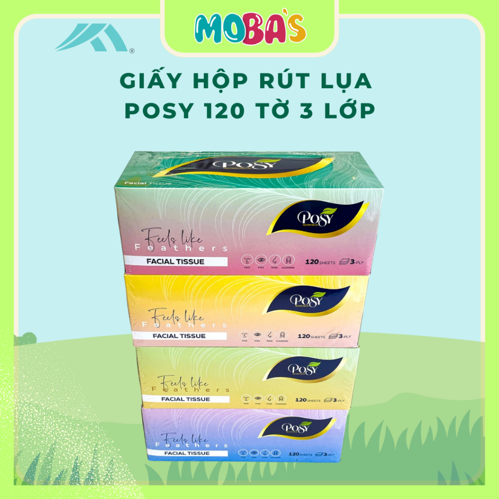 [ Set 4 Hộp ] Giấy Hộp Rút Lụa Posy 120 Tờ 3 Lớp | Shopee Việt Nam