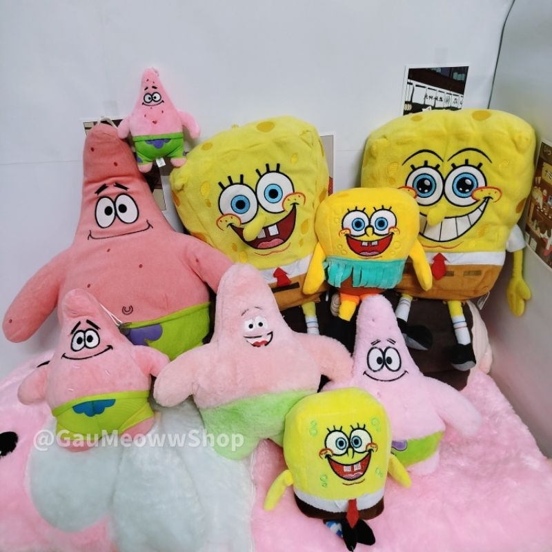 Gấu bông hình sao biển SpongeBob SquarePants và bọt biển Patrick Star ...
