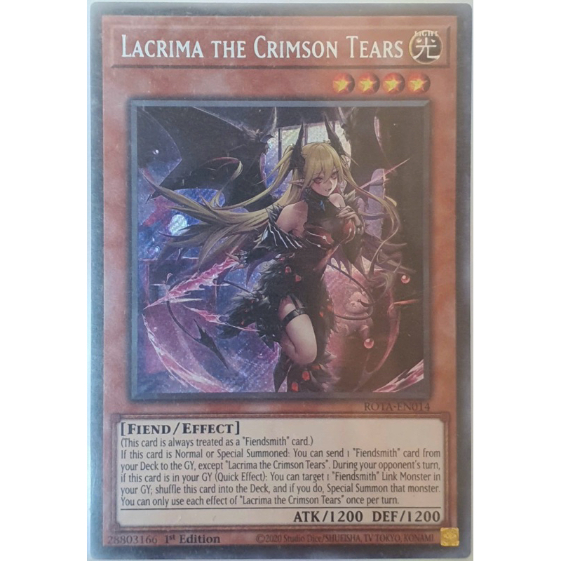 Lacrima the Crimson Tears - ROTA-EN014 - Secret Rare 1st Edition | Shopee Việt Nam