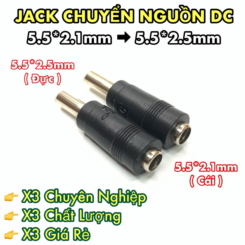 [Chui trắng] Jack chuyển nguồn DC 5.5*2.1mm sang 5.5*2.5 (ToolVN ...
