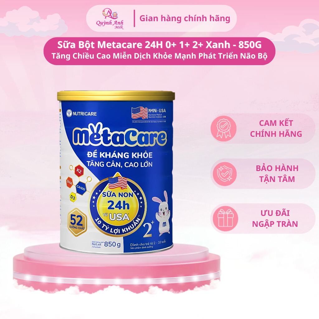 Sữa Bột Nutricare MetaCare 850G ĐỦ SỐ 0+,1+,2+ Đề Kháng Khỏe, Tăng Cân Cao Lớn | Shopee Việt Nam