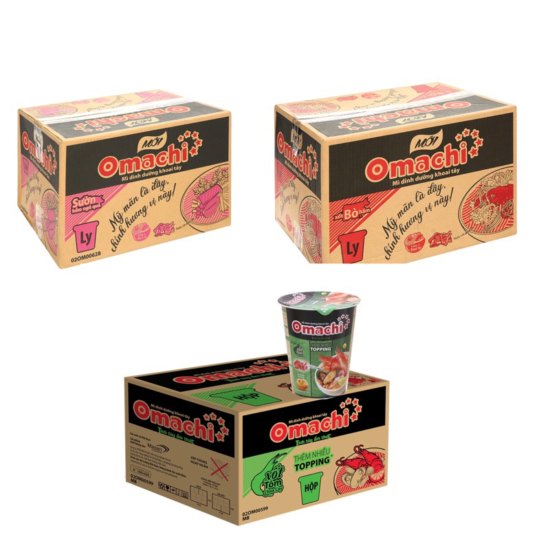 Mì Omachi Ly Tôm Sườn Bò Thùng 24 Ly X 70G | Shopee Việt Nam