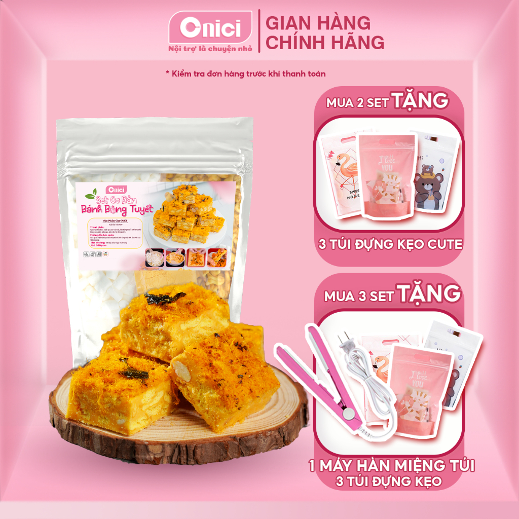 Set bánh bông tuyết hoàng kim Bếp Của Mẹ Onici nguyên liệu nấu cơ bản 20 viên | Shopee Việt Nam
