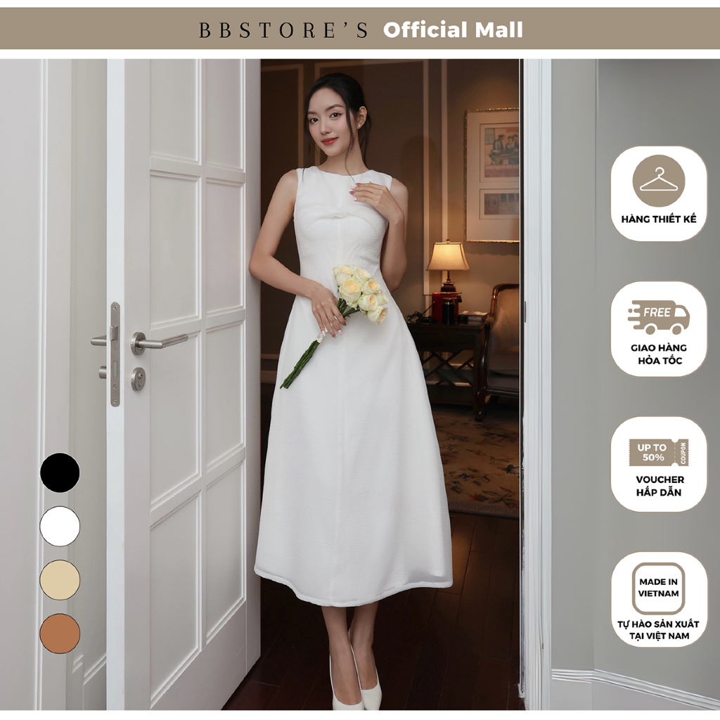 BBSTORE’S Đầm Dự Tiệc Dài Xòe Xoắn Ngực Tinh Tế Và Sang Trọng - D4265B | Shopee Việt Nam