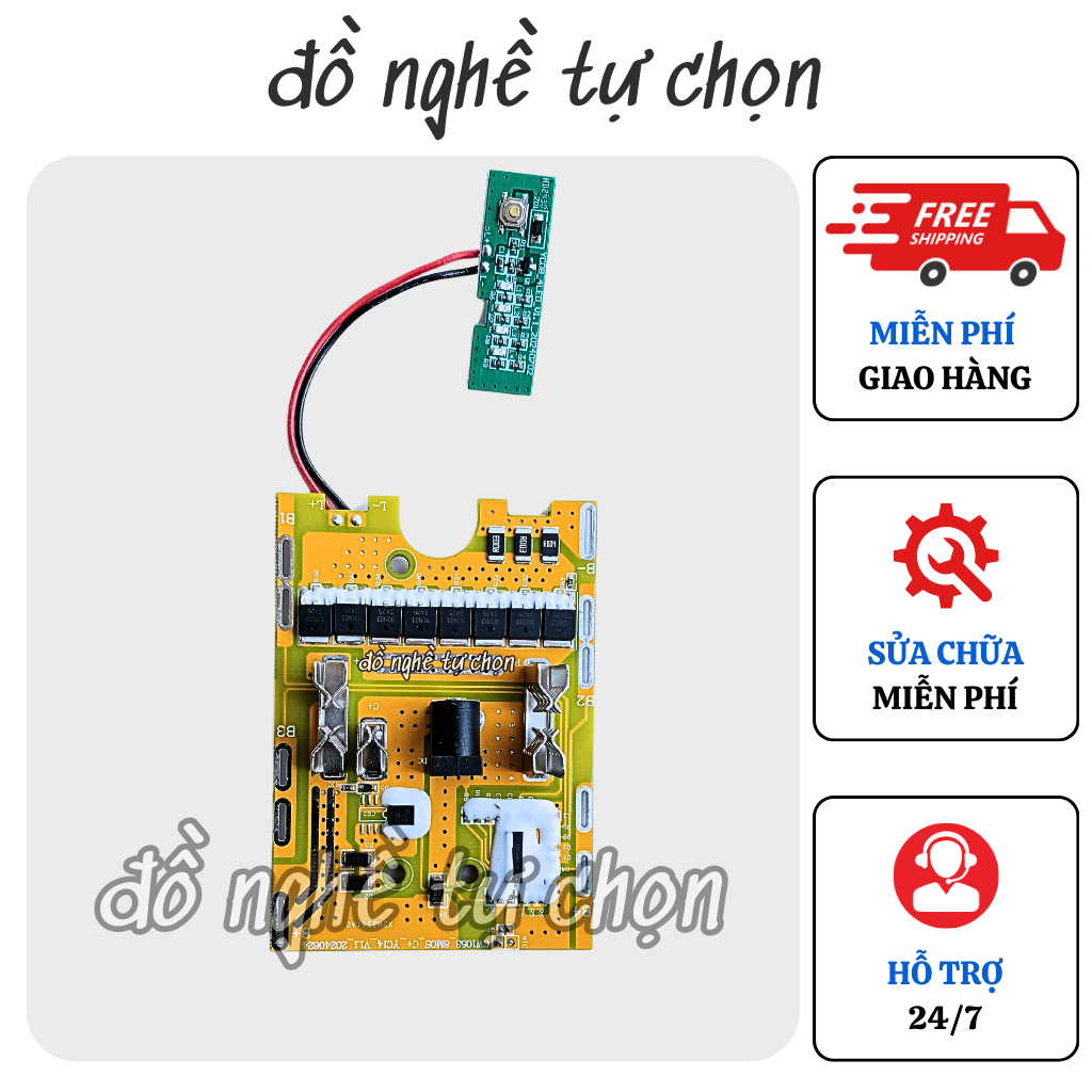 Mạch pin 5s 21v, mạch pin 21v 8 mophet mạch sạc và xả bảo vệ pin, chân ...