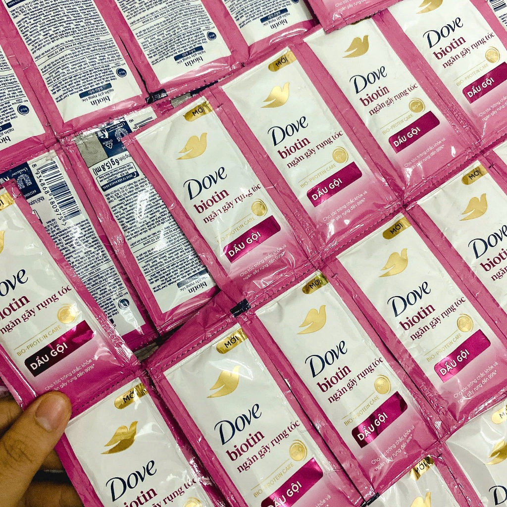COMBO 5 Dây 10 Gói Dầu Gội DOVE Dung Tích 6g | Shopee Việt Nam