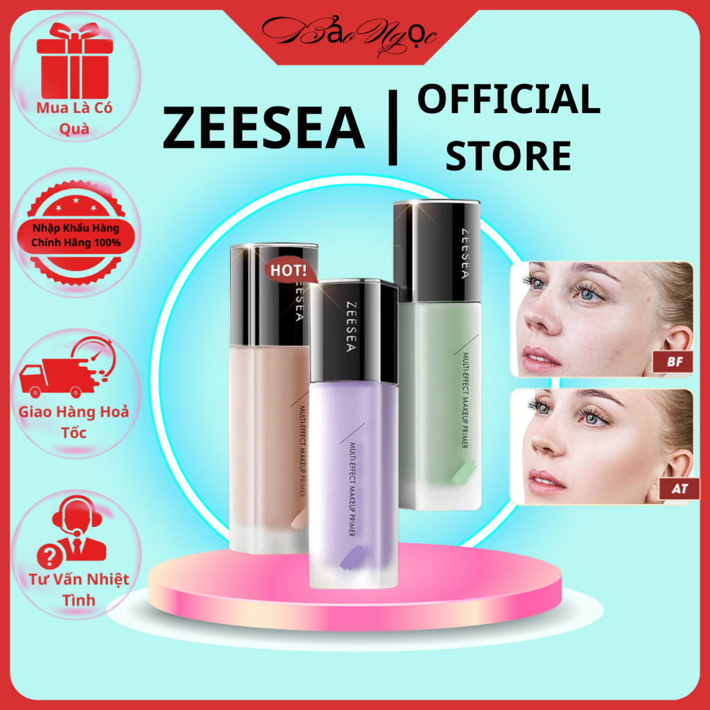 Kem lót ZEESEA Kiềm Dầu, Nâng Tông Da, Che Lỗ Chân Lông Làm Mịn Da Makeup 30g | Shopee Việt Nam