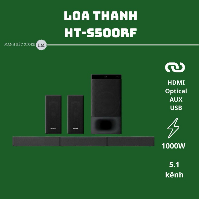 Bộ loa thanh soundbar sony S500RF - 1000W 5.1 kênh - Bảo hành chính ...