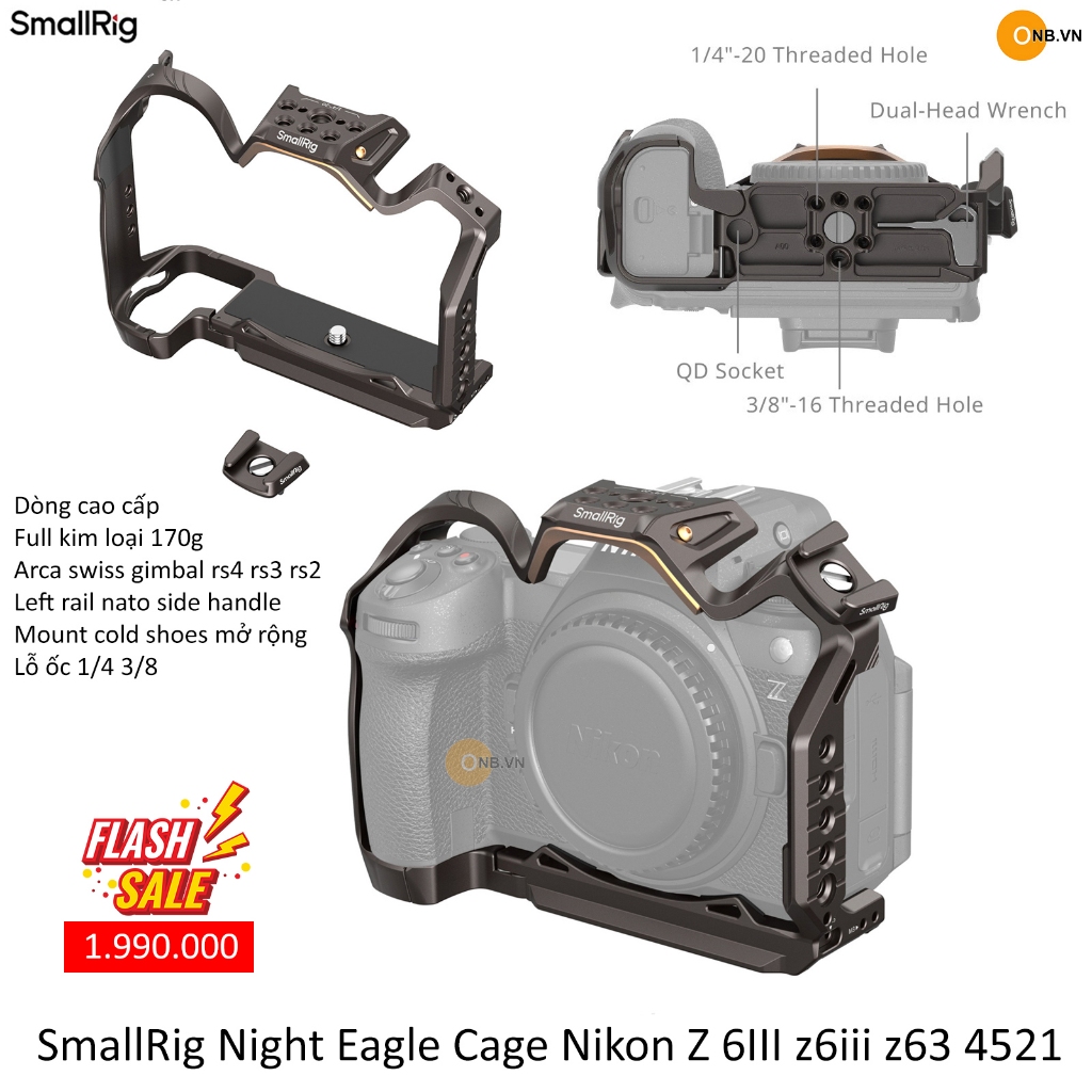 SmallRig Night Eagle Cage Khung bảo vệ Nikon Z 6III z6iii z63 4521 new 2025 | Shopee Việt Nam