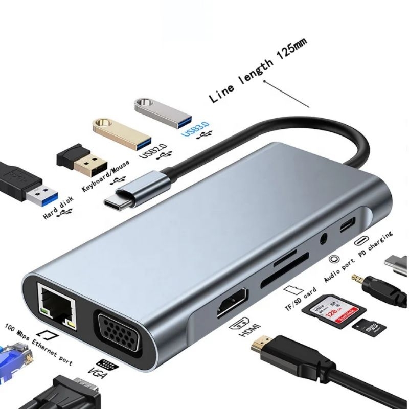 HUB Type C và HUB USB 3.0 tốc độ cao TEKKIN cổng chia usb mở rộng kết ...