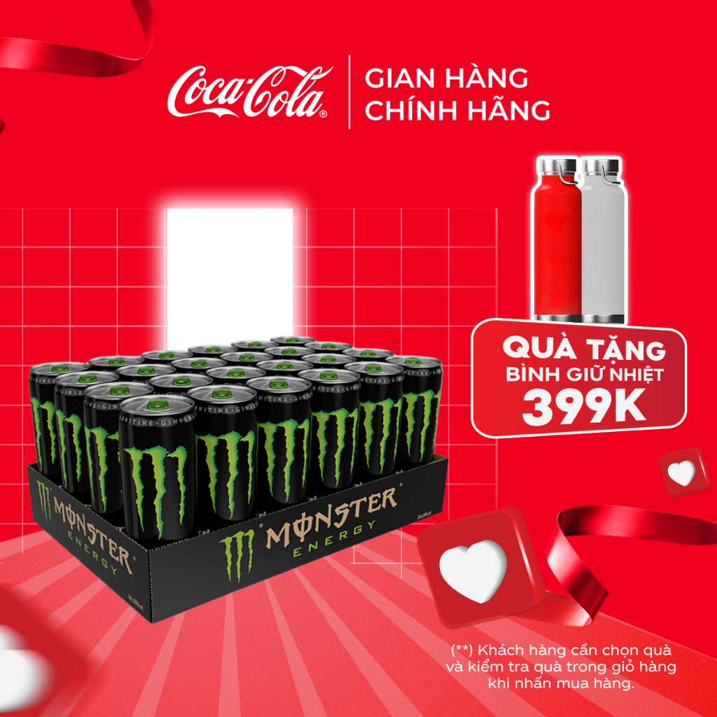 Lốc 24 Lon Nước Giải Khát Tăng Lực Monster Energy 355ml/Lon Sale 25.02 ...