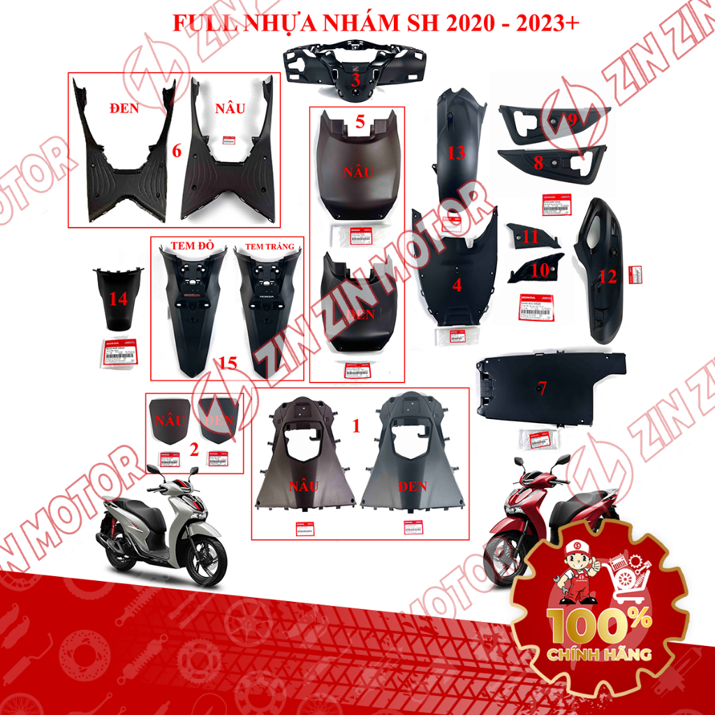 Full Dàn Áo Nhựa Nhám SH 2020 - 2024+, SH160i 2023 2024+, SH 150i 2020 2021 2022, SH 125i 2020 ...