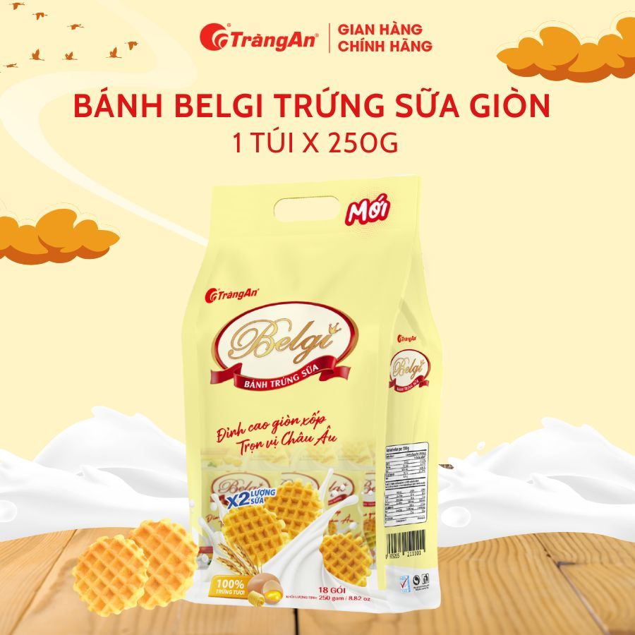 Bánh Belgi trứng sữa giòn - Túi 250g, thơm bùi vị trứng sữa - Tràng An ...