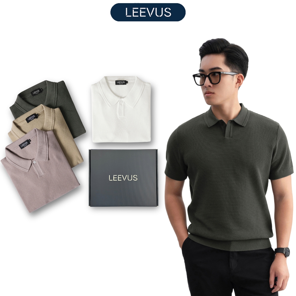 Áo Polo nam MIX COLOR SHOULDER LEEVUS phối màu, vải CVC cá sấu, form ...