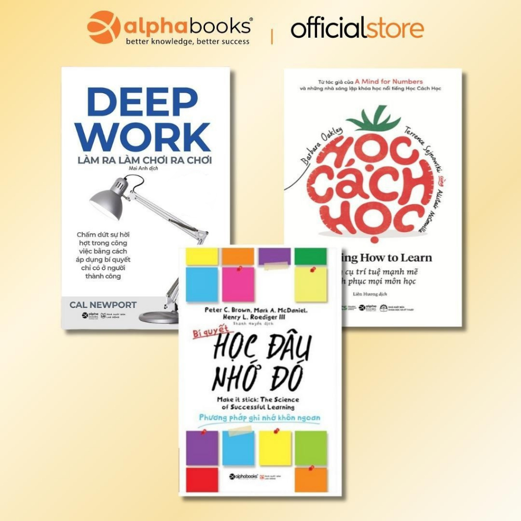 Sách - Lẻ/Combo: Học Cách Học + Deep Work + Bí Quyết Học Đâu Nhớ Đó ...
