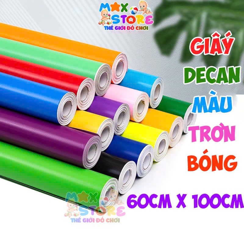 Giấy Decan Màu Trơn Bóng Khổ 60x100cm Dán Kính Bể Cá Làm Đồ Trang Trí Mầm Non | Shopee Việt Nam