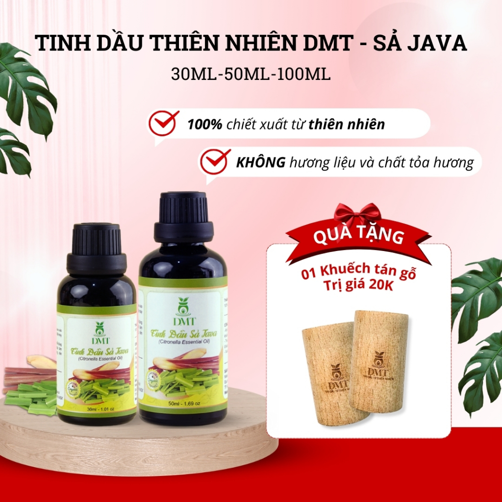 Tinh dầu Sả Java thơm phòng nguyên chất DMT - Khử mùi, đuổi muỗi, lọc không khí 30ml/50ml/100ml ...