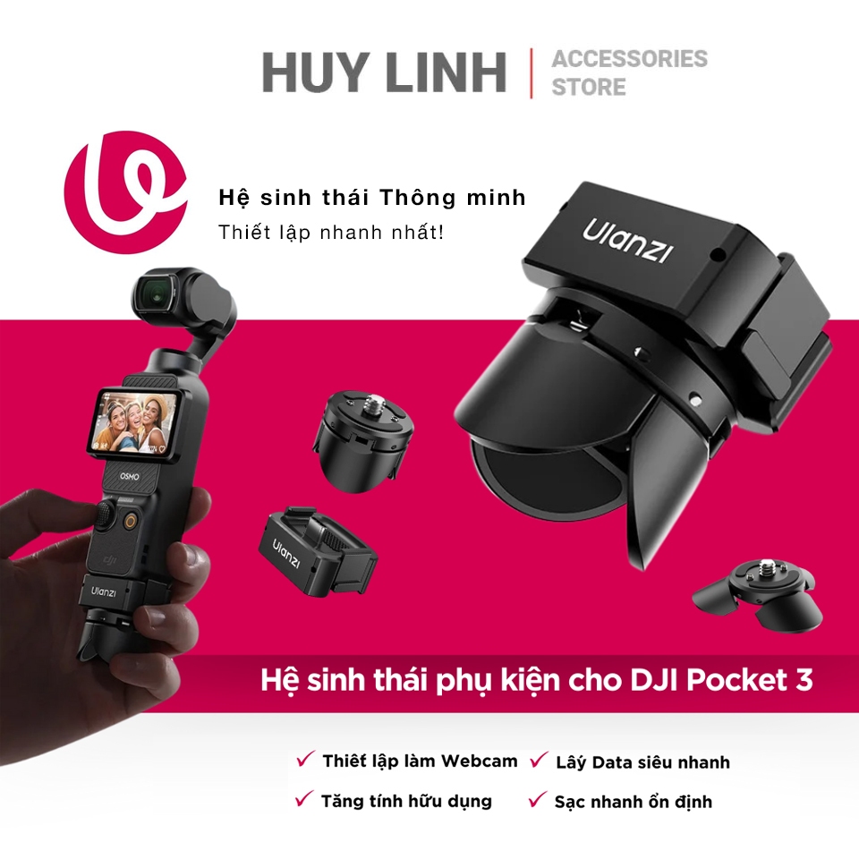 Ulanzi PK08 Mini tripod dành cho Action camera Pocket 3 tự động gập mở ...