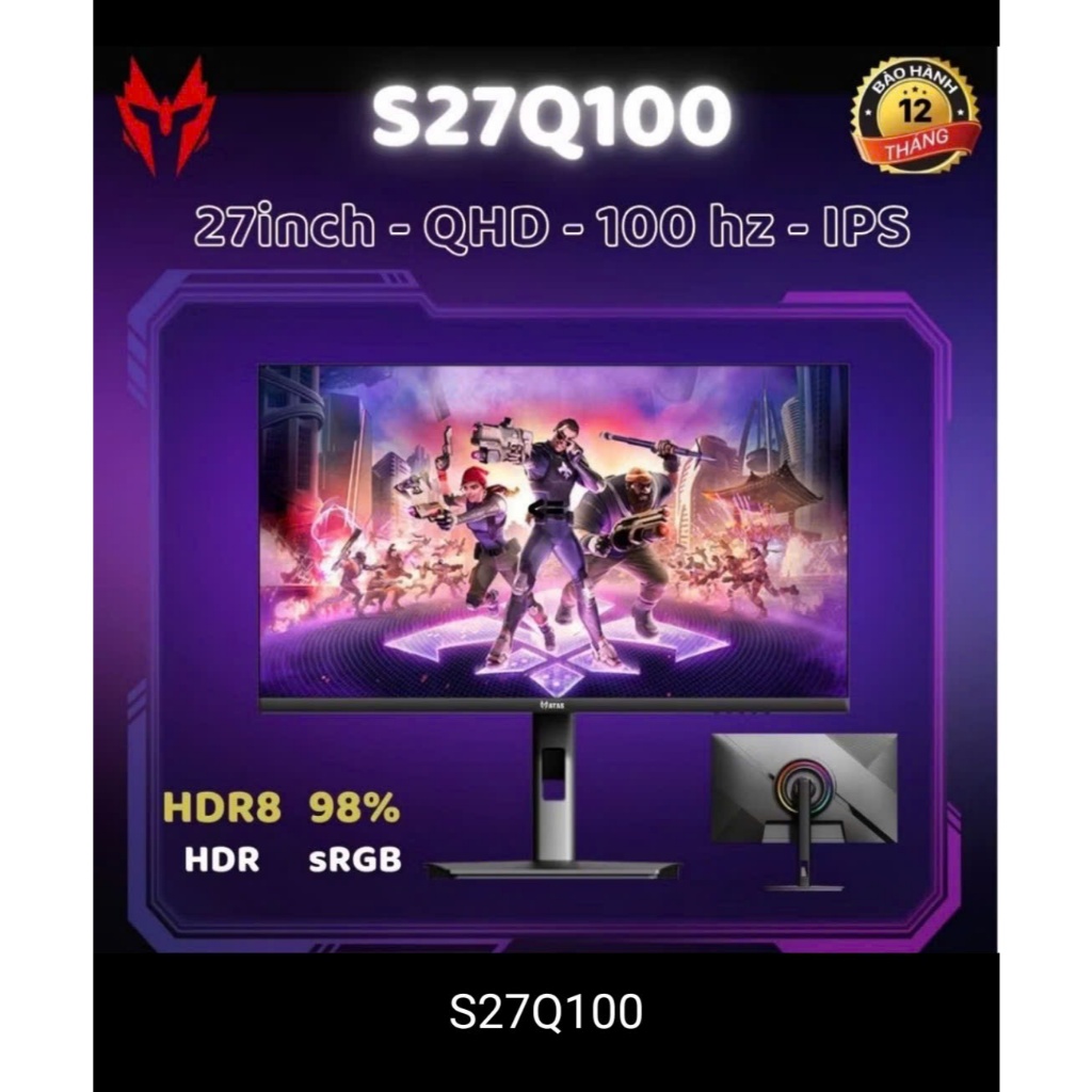 Màn hình máy tính 27 inch 2K ATAS 27 S27Q100 - Tần số quét 100HZ - Tấm ...